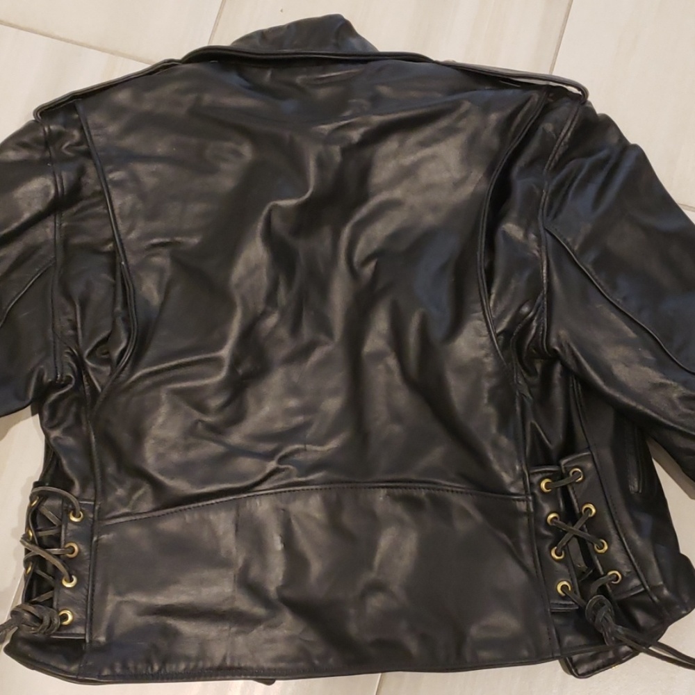 100% Premium Leather Bomber Motorcycle Jacket - Gem